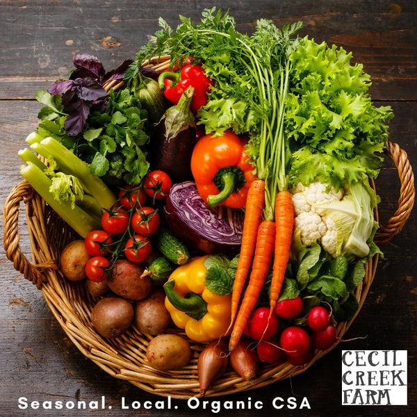 2025 CSA Organic Veggie Share – Cecil Creek Farm