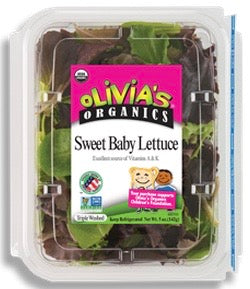 Olivia's Organic Sweet Baby Lettuce, Clamshell, 5oz. – Cecil Creek Farm
